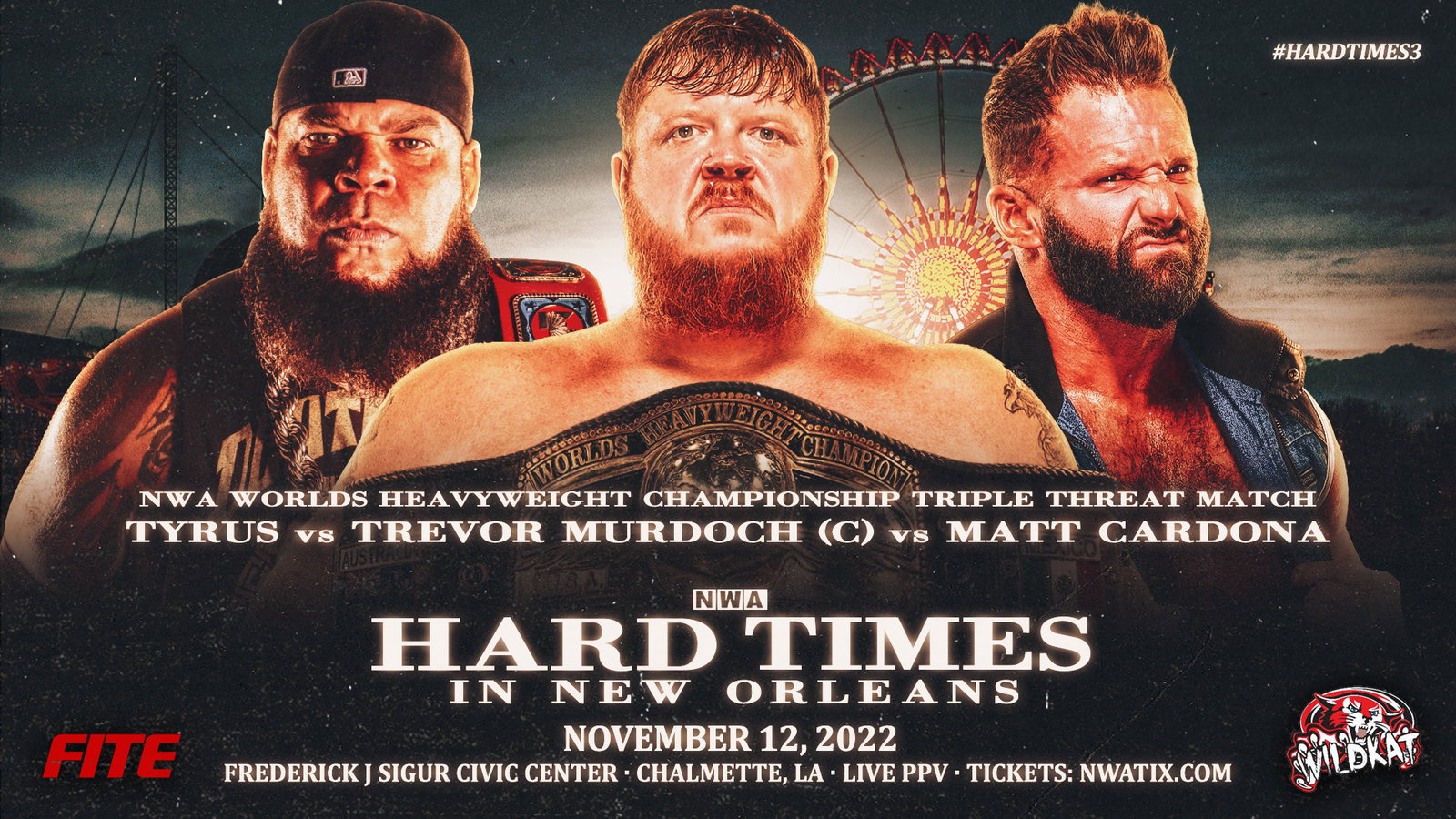 Change To The NWA World Championship Match At Hard Times 3