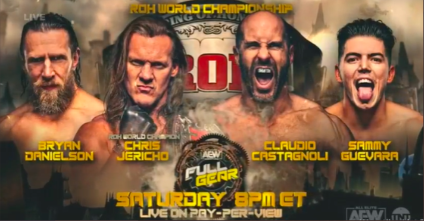 ROH World Title Match Announced For AEW Full Gear PPV