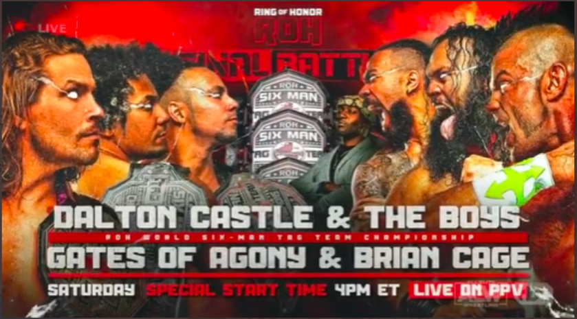 ROH Six-Man Tag Team Title Match Added To Final Battle