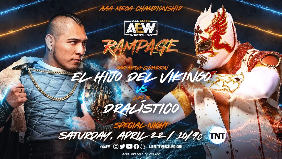 El Hijo Del Vikingo Set To Defend AAA Mega Championship On Next Week's ...