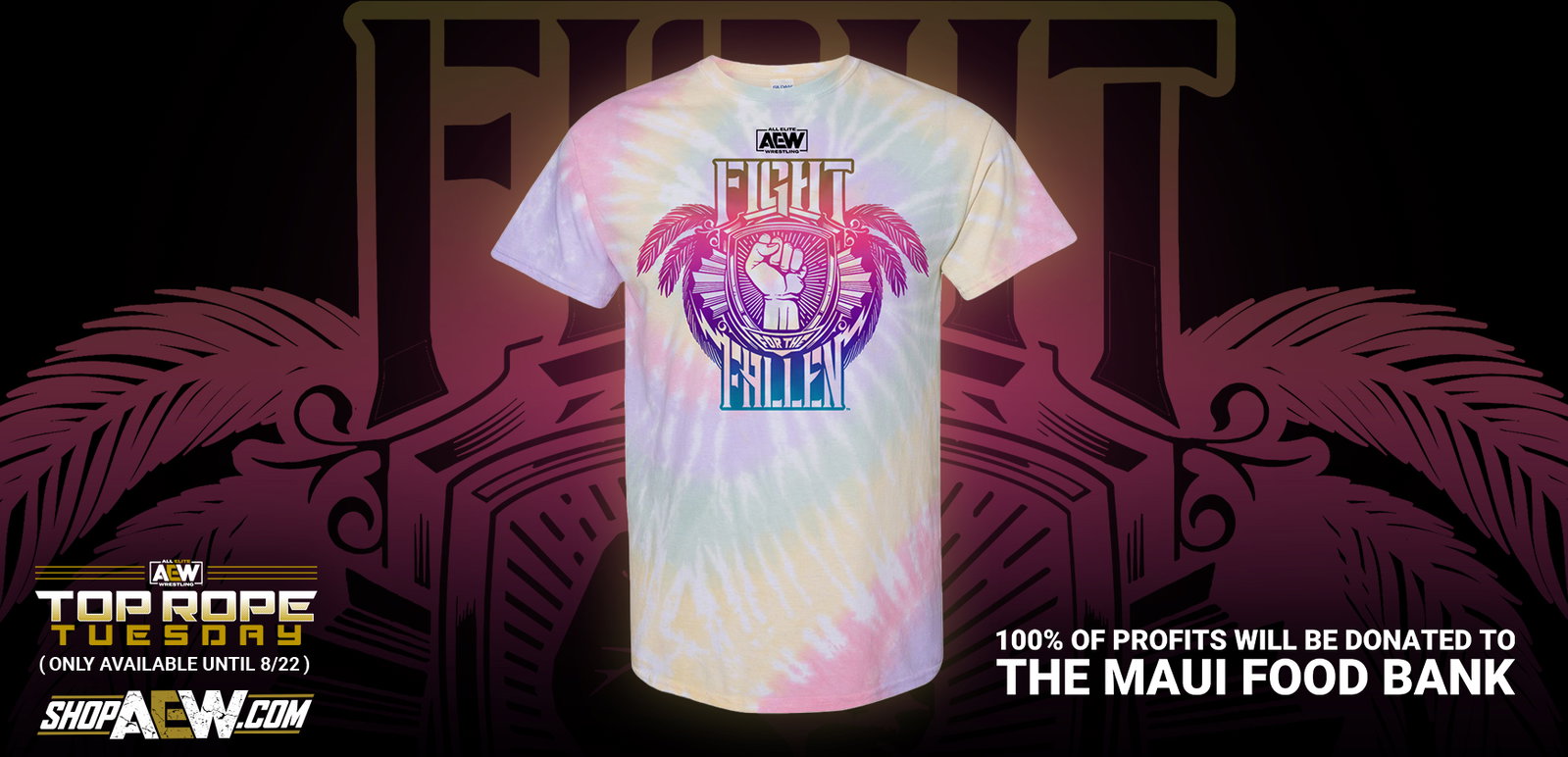 AEW Releases Limited Edition Fight For The Fallen T-Shirt, 100% Of The ...