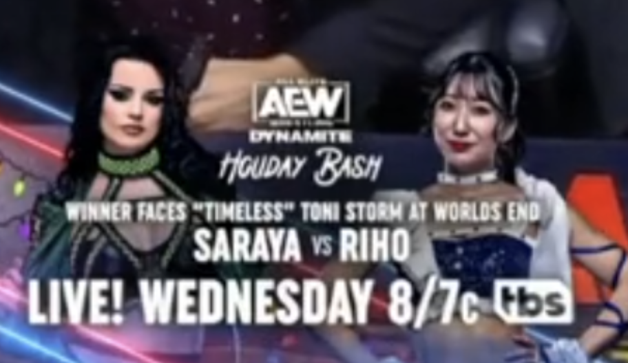Saraya vs. Riho Confirmed For December 20th AEW Dynamite, Winner Earns ...