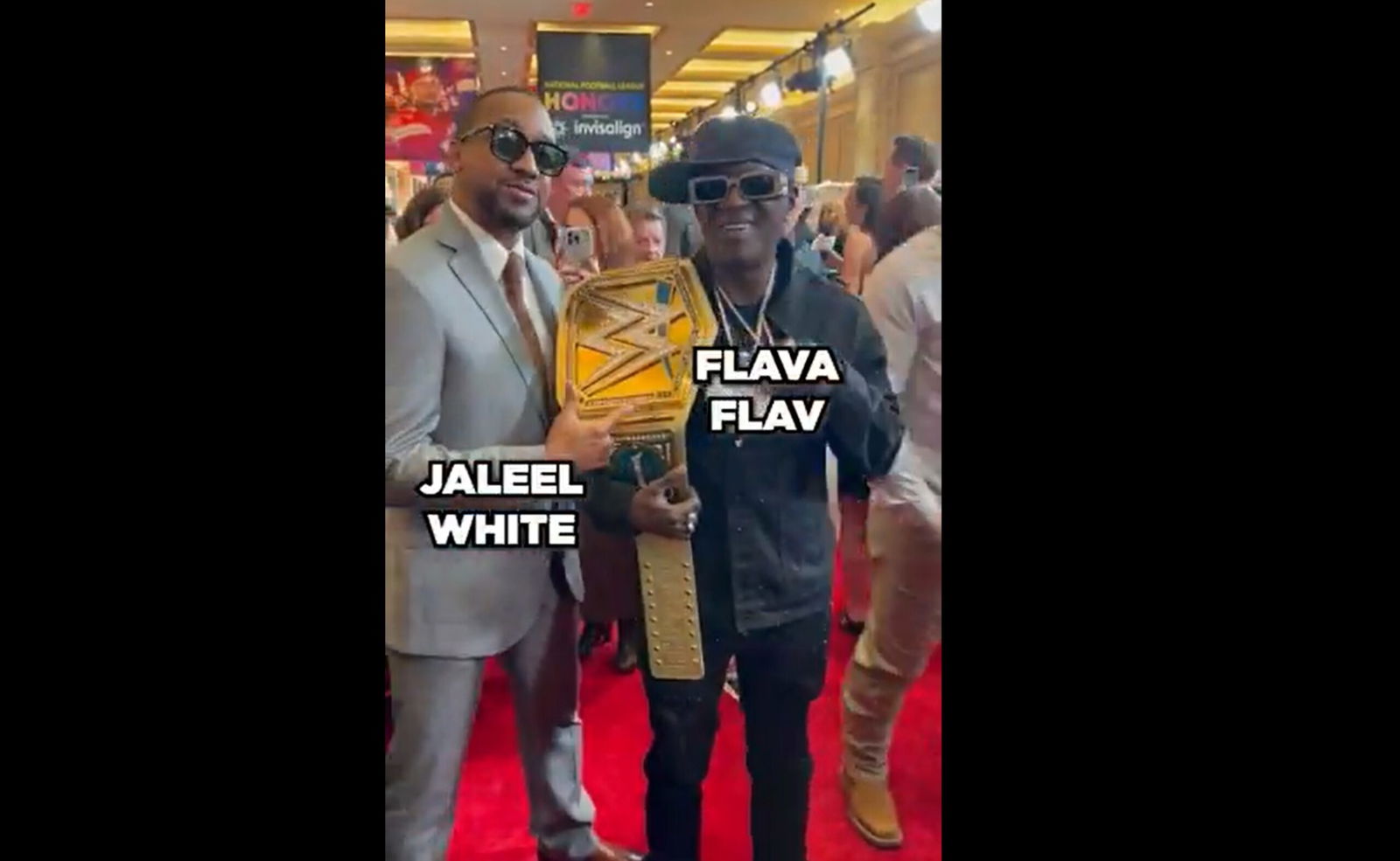 Urkel & Flava Flav Pose With WWE Golden Title, Logan Paul Arrives At ...