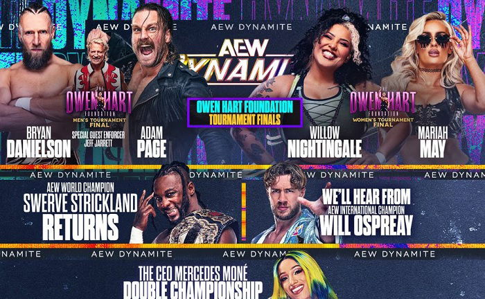 AEW Dynamite Preview For Tonight's Show Featuring Owen Hart Cup Finals From Calgary (7/10/2024)