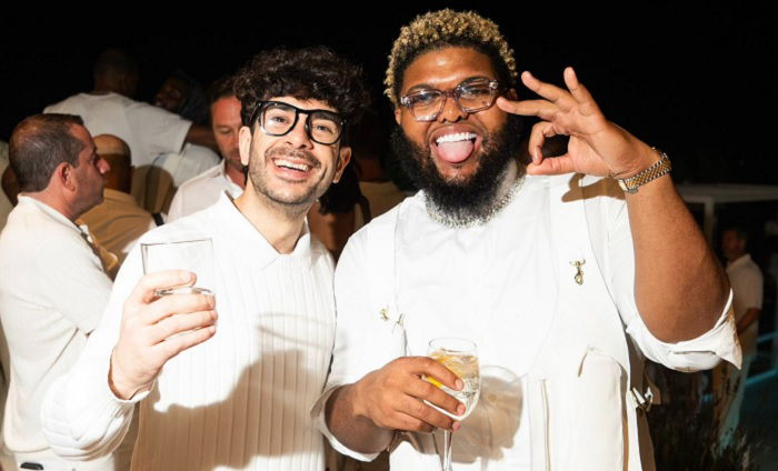 Tony Khan Takes Photo With Content Creator Druski At Michael Rubin's Celebrity-Filled "White Party"