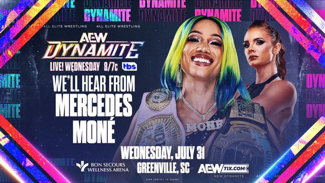 Segment With Mercedes Moné and Kamille Announced For July 31st AEW Dynamite