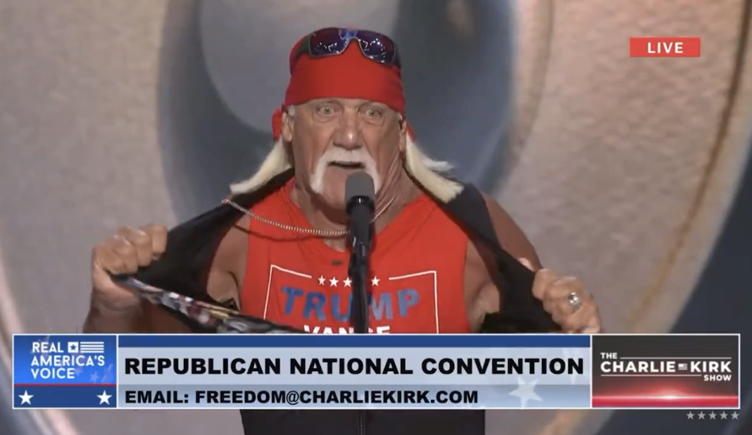 Hulk Hogan Rips Off Shirt During RNC Speech