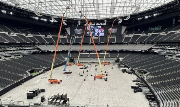 First Look At WWE's Setup Inside Allegiant Stadium In Las Vegas, NV ...