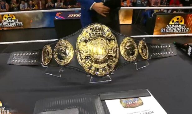 AEW Unified Championship Title Belt For Kenny Omega vs. Kazuchika Okada ...