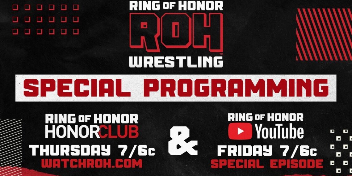 ROH Wrestling Announces Special Live Event Coming To YouTube This Week